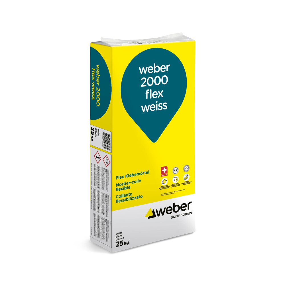 weber 2000 flex weiss : Klebemörtel > Plattenleger | Saint-Gobain Weber ...