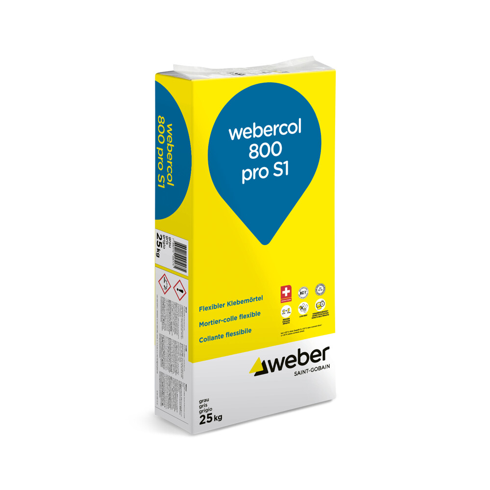 webercol 800 pro S1 : Klebemörtel > Plattenleger | Saint-Gobain Weber ...